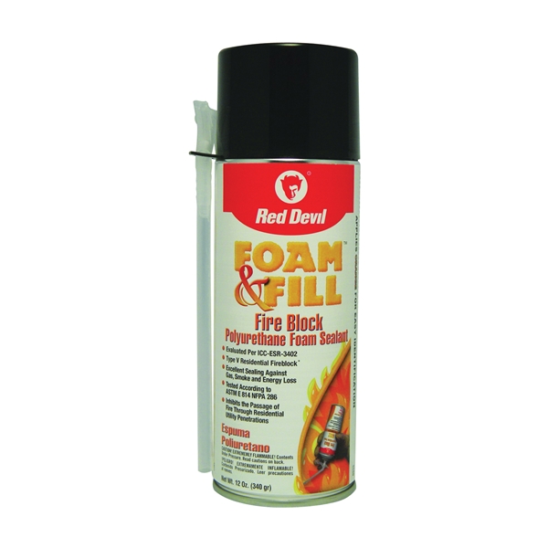Red Devil Foam & Fill 0915 Fire Block Foam Sealant with Nozzle ... Red Devil Foam & Fill 0915 Fire Block Foam Sealant with Nozzle ...
